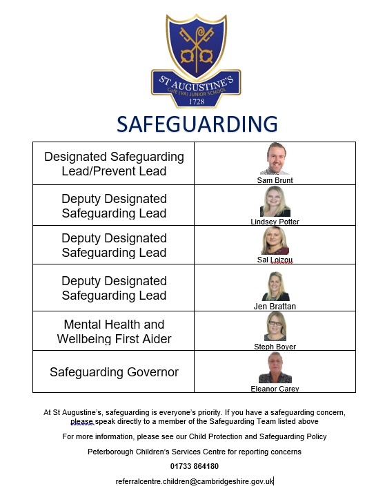 Safeguarding – St Augustine's C Of E (VA) Junior School Peterborough UK